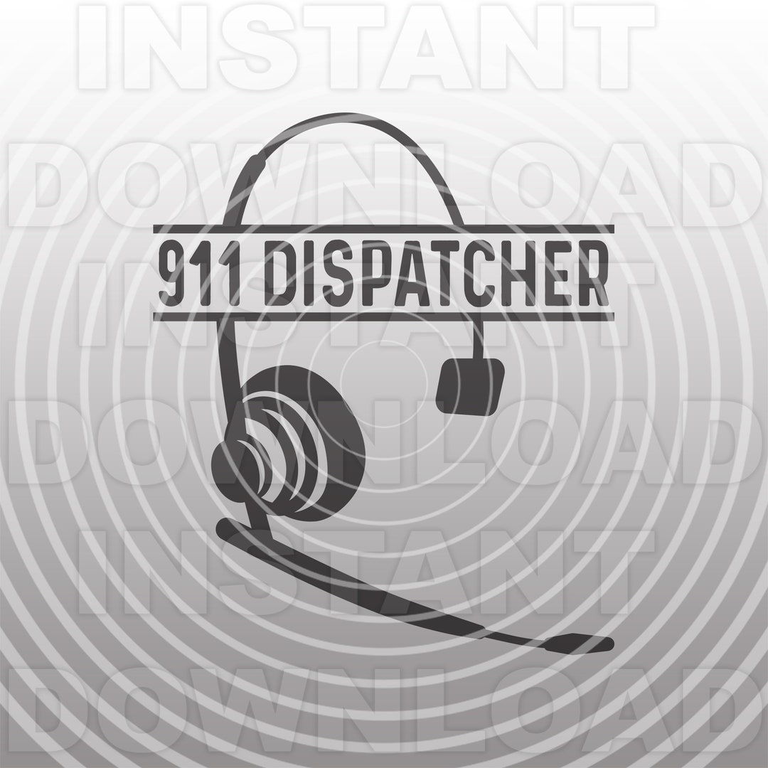 911 Dispatch Operator With Headset SVG File,emergency Dispatcher SVG ...