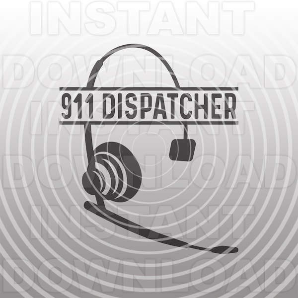911 Dispatcher Svg - Etsy