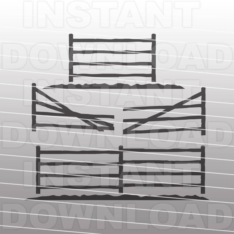 Farm Fence SVG Filewooden Fence Svgrustic Fence Svg vector - Etsy