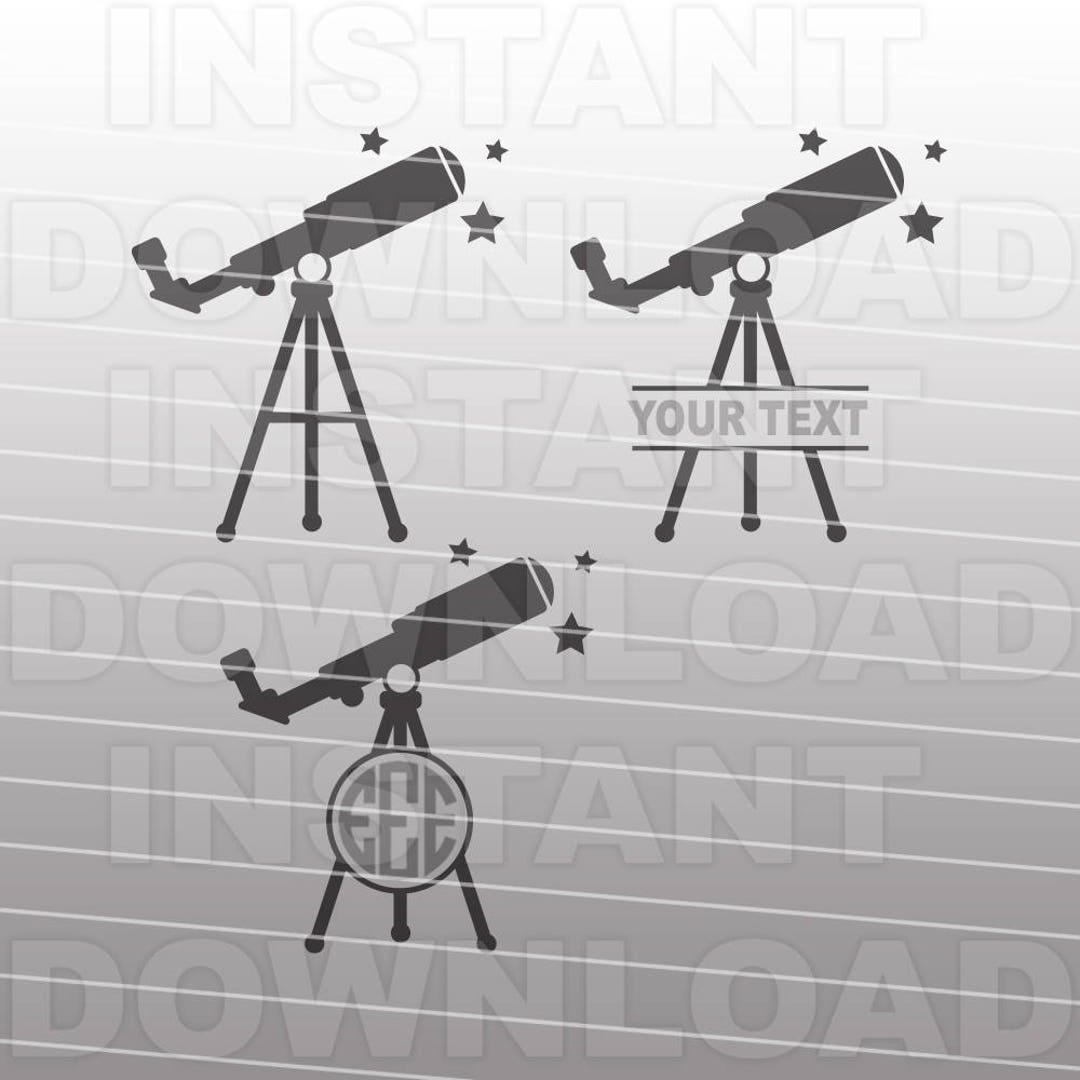 Telescope SVG File,astronomy Svg,binoculars SVG -cutting Template ...