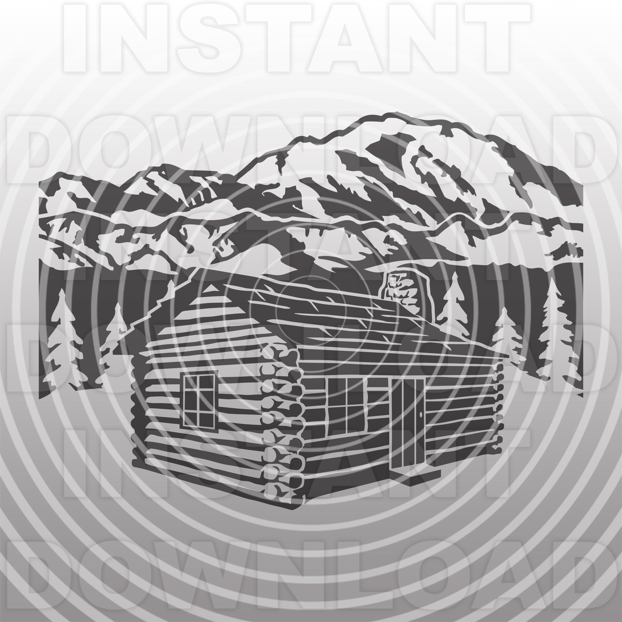 Log Cabin Vector Art