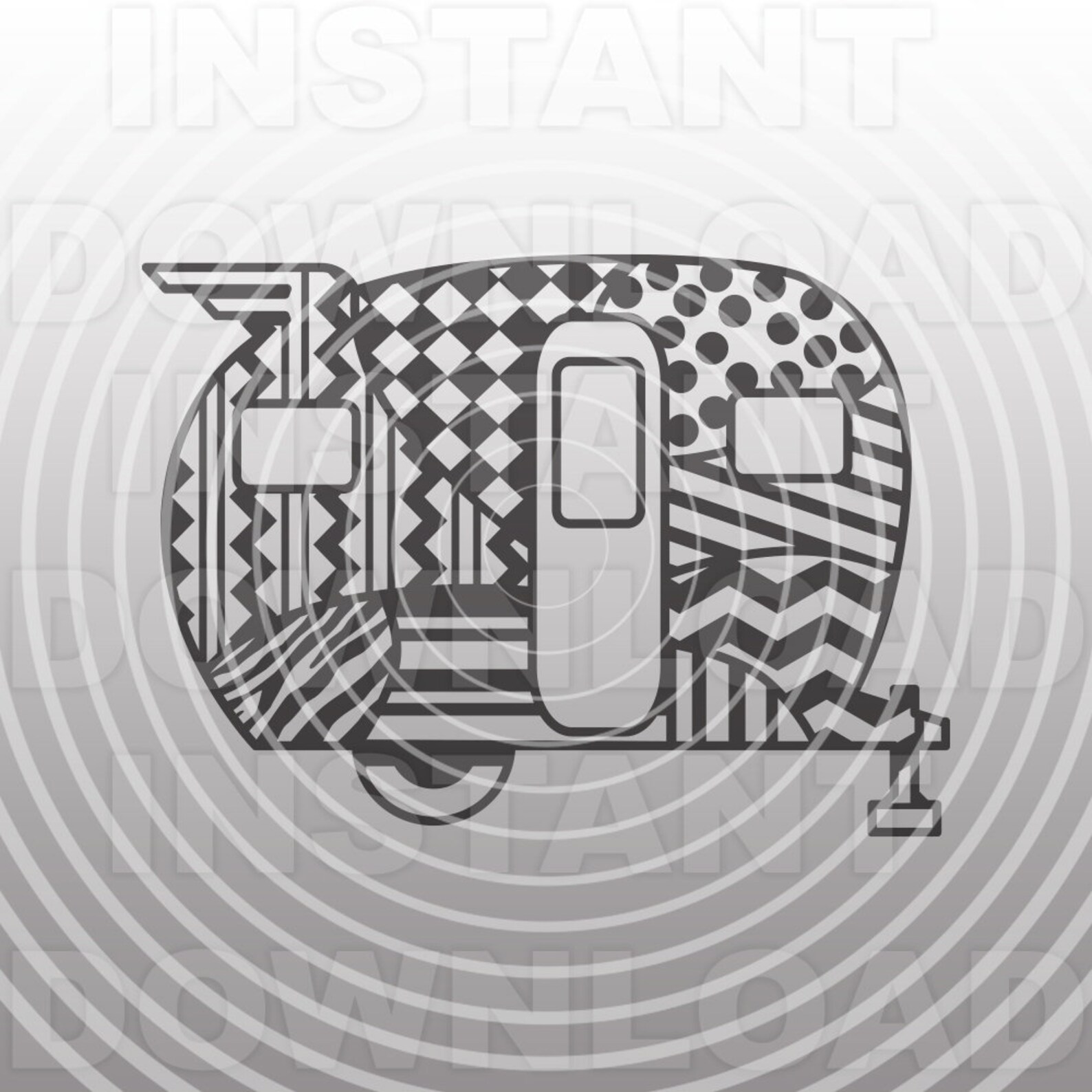 Funky Vintage Camper SVG FileRetro Camper SVG Cutting | Etsy