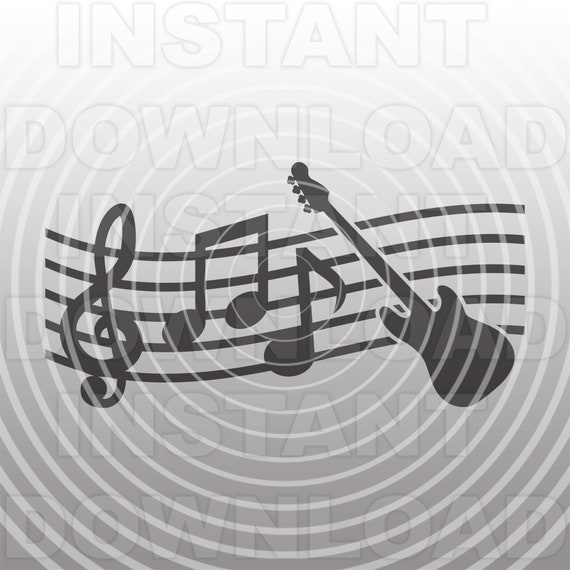 Bass Guitar SVG FileMusic Notes SVGBassist SVGRock Band svg | Etsy