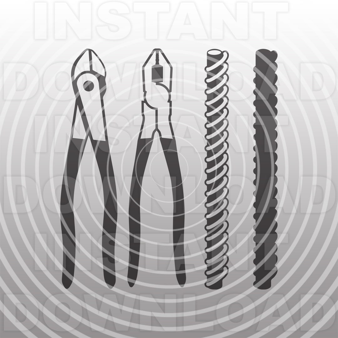 Ironworker Rod Buster Tools SVG File,rebar Worker Svg,cutting Pliers ...