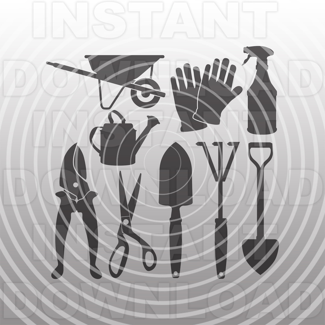 Garden Tools SVG Bundle,gardening Tools Svg,gardener Svg -vector ...