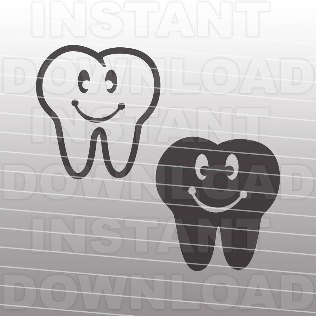First Tooth SVG File,happy Tooth Svg,cutting Template-vector Clip Art ...