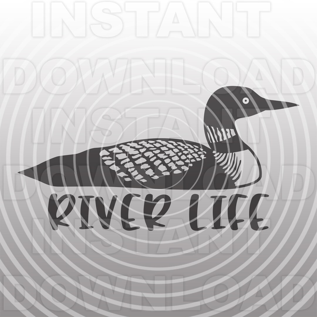 Loon SVG File,river Life Svg,weekend Svg,river House Svg -vector Clip ...