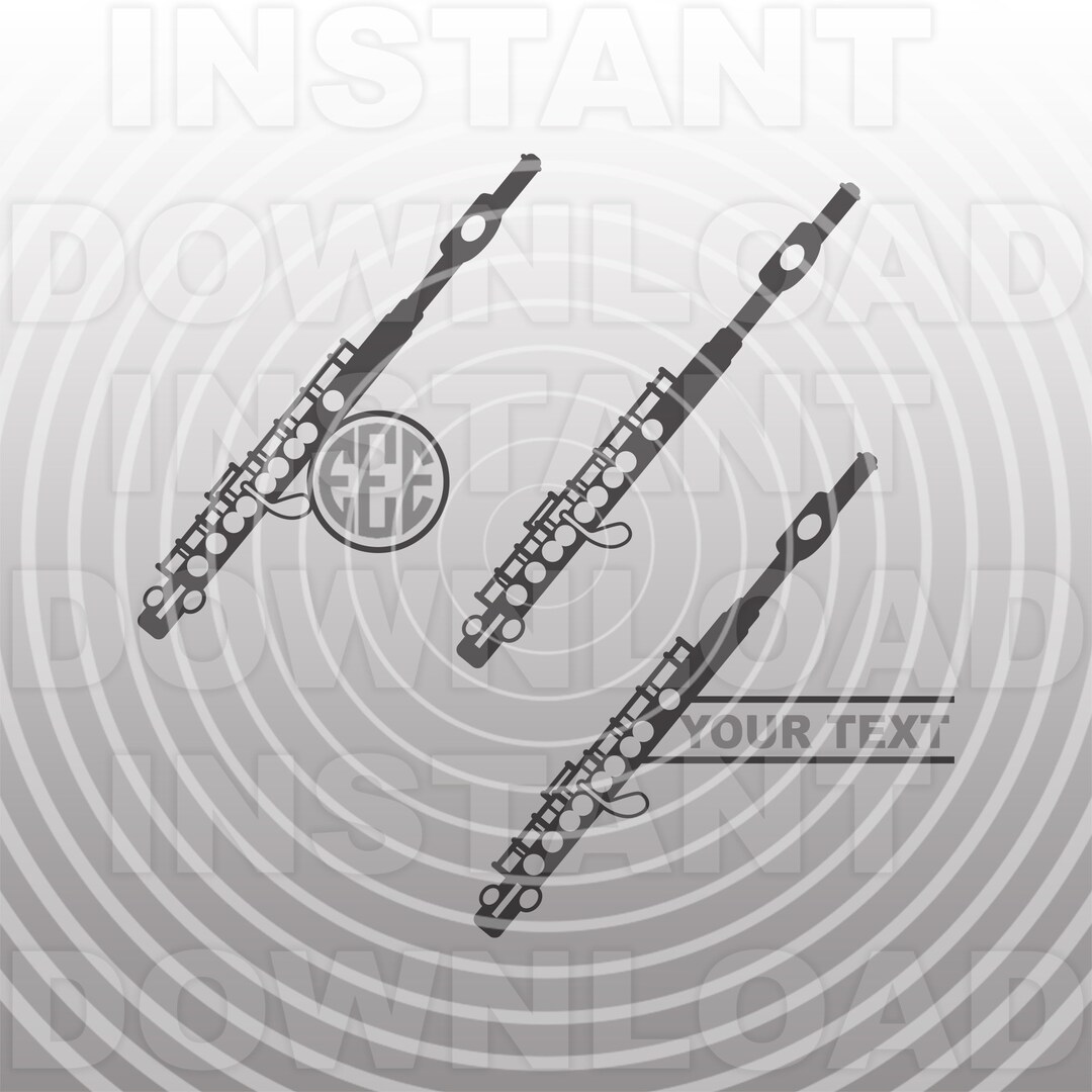 Flute SVG File,marching Band Svg,musical Instrument Svg -commercial ...