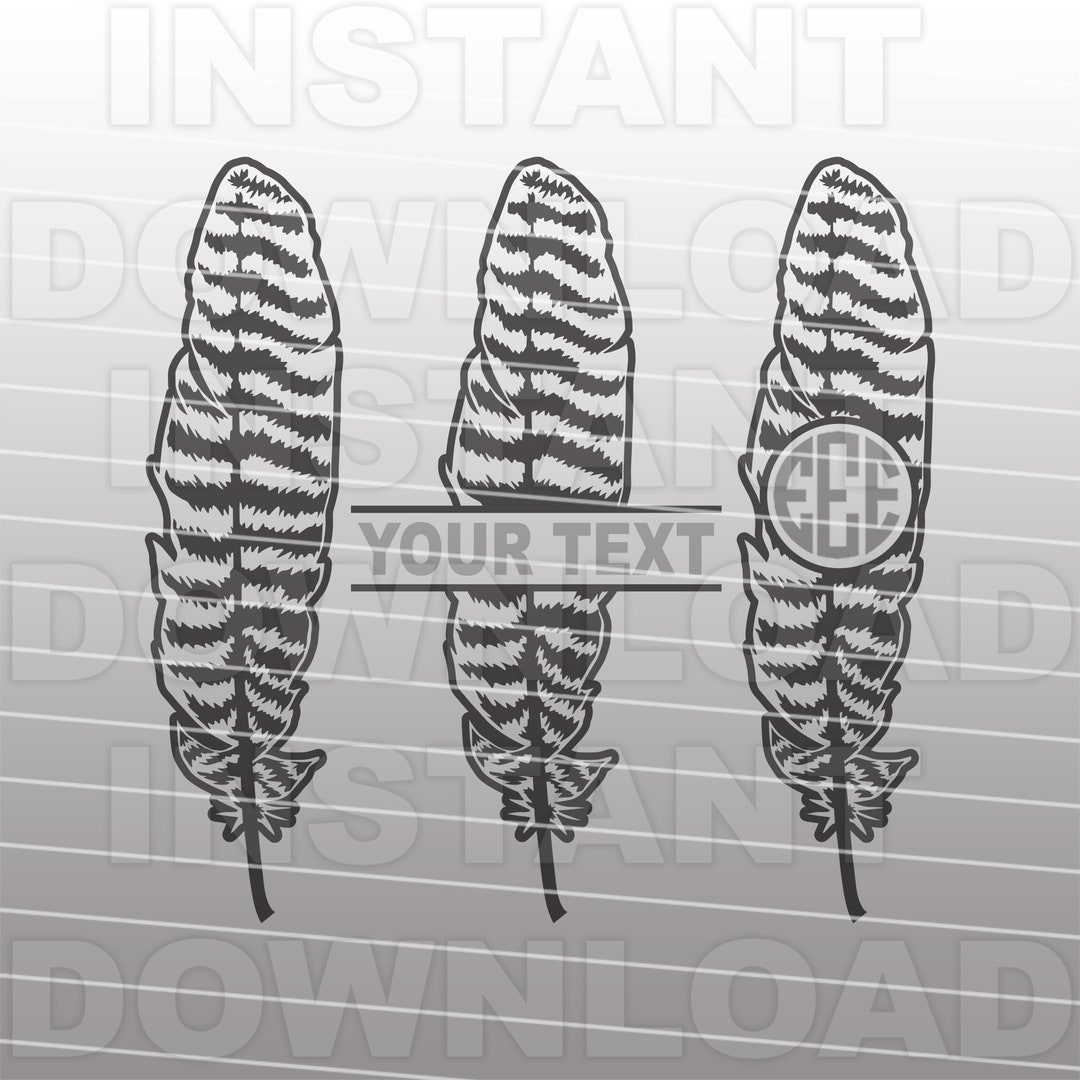 Turkey Feather SVG File,turkey Hunting Svg,turkey Hunter SVG -vector ...