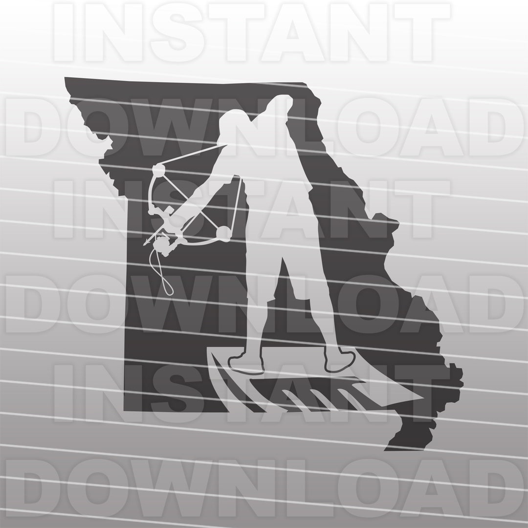 Missouri Bowfishing Fisherman SVG File,bow Fishing SVG -commercial ...