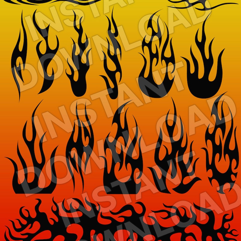 Flames Svg - Etsy