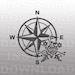 Floral Compass Rose SVG Filetravel Adventure SVG File vector - Etsy