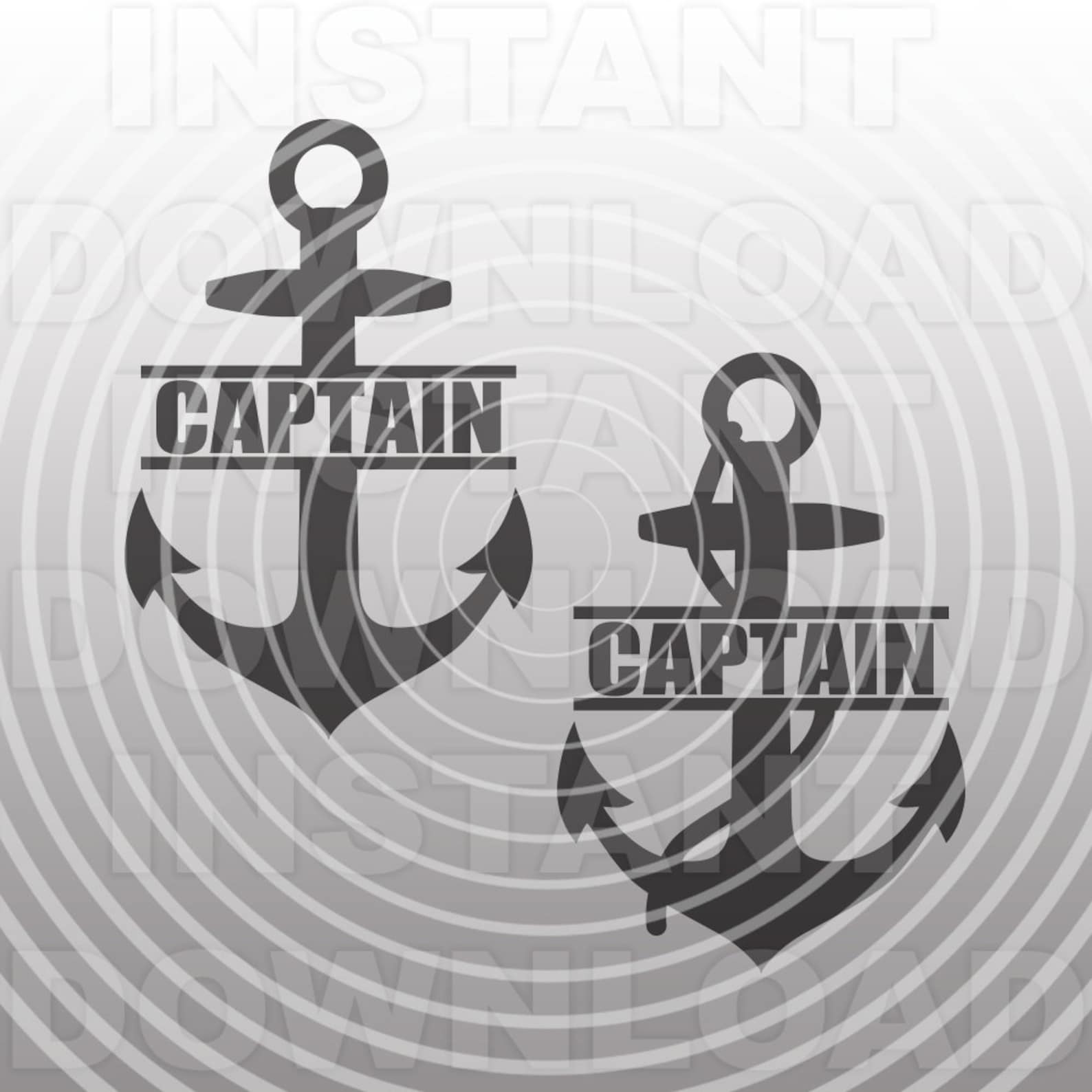 Captain Boat Anchor SVG File Cricut Svg Silhouette Svg Svg - Etsy