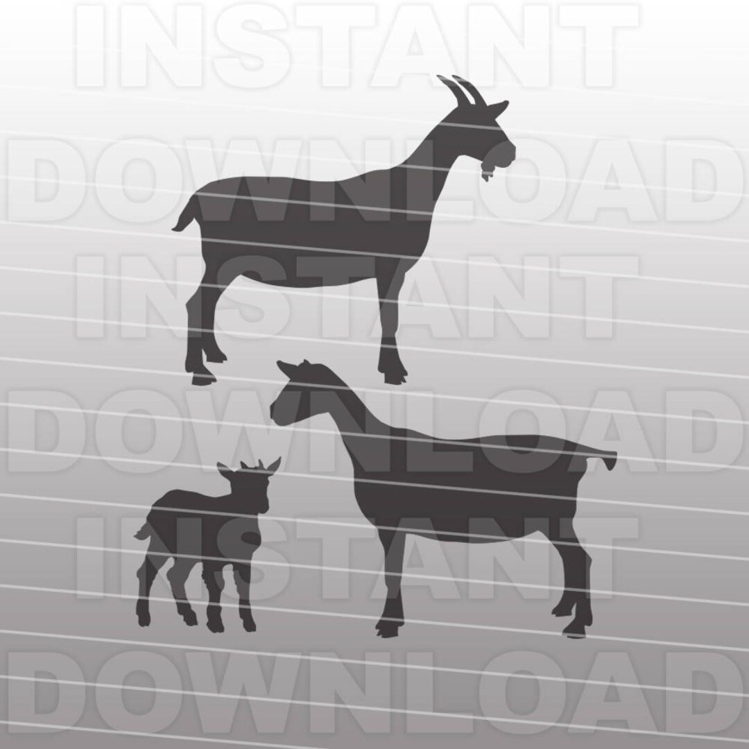 Goats SVG File,livestock Svg-cutting Template Vector Clip Art for ...