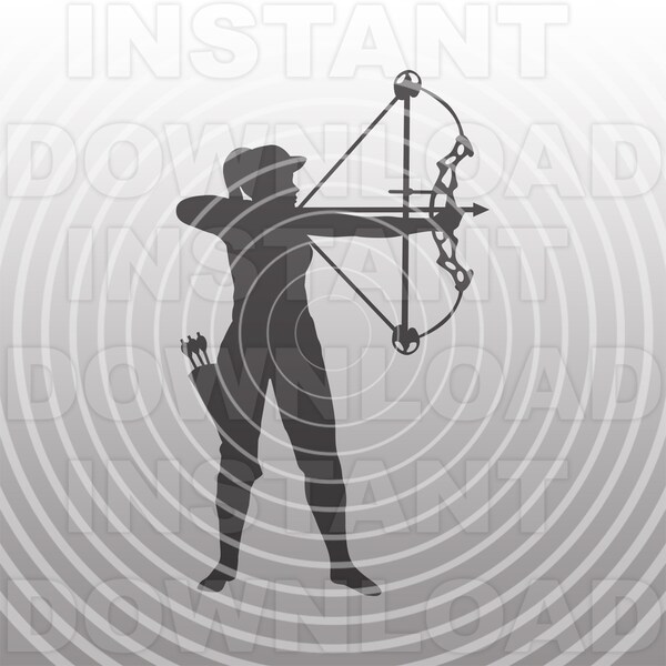 Woman Bowhunter Svg - Etsy