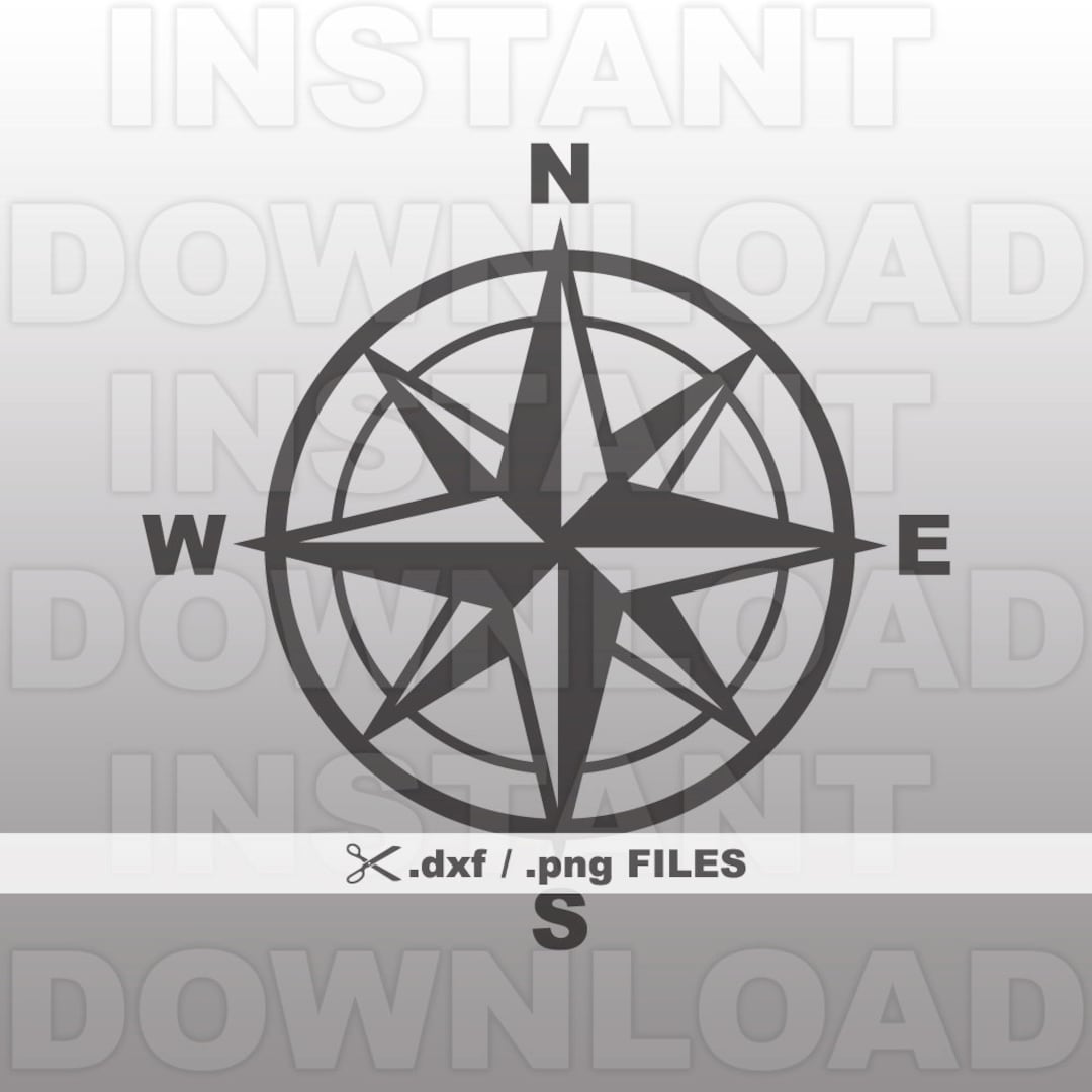 Compass Rose DXF File,compass DXF File,nautical DXF - Commercial ...