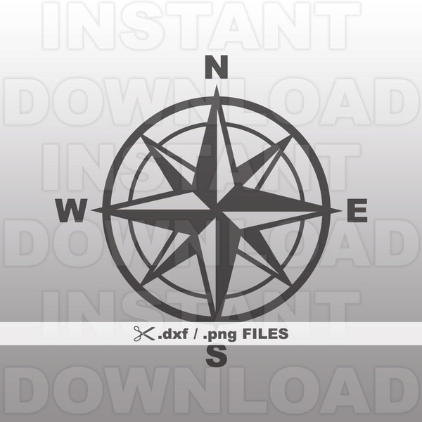 Compass Dxf File Etsy