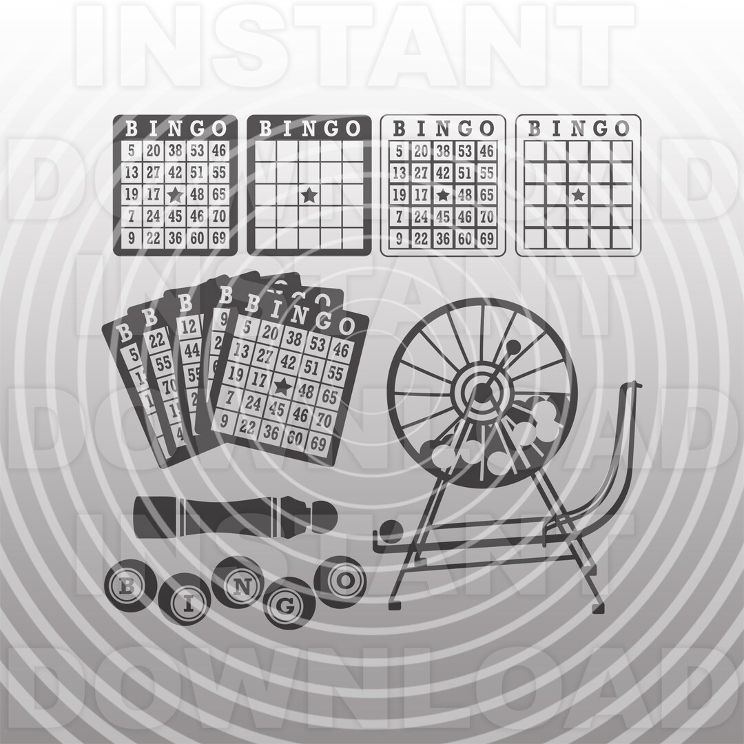 Bingo SVG File,bingo Cage Svg,bingo Dauber Svg,bingo SVG Bundle -vector ...
