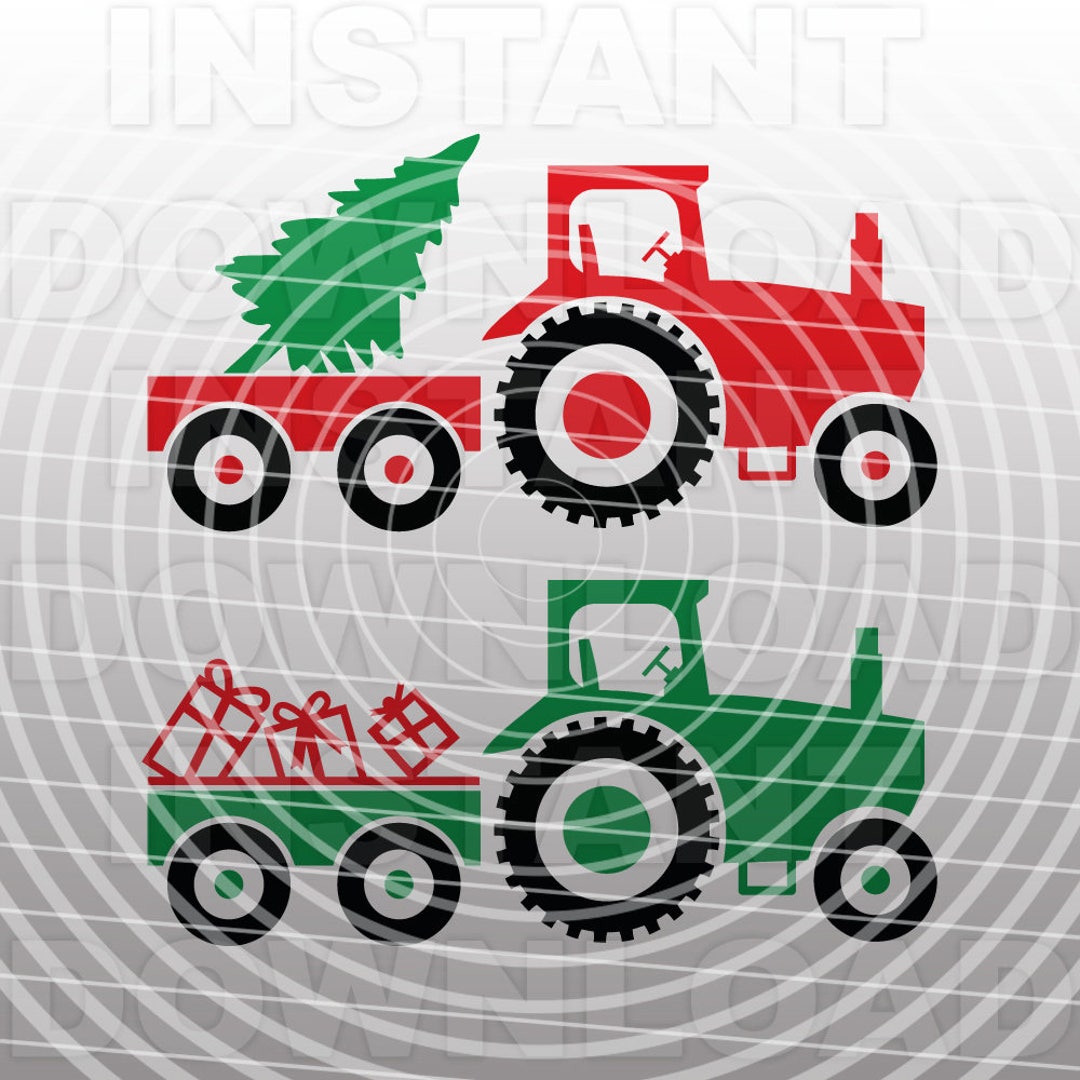 Christmas Svg,farm Tractor SVG File Cutting Template-vector Clip Art ...