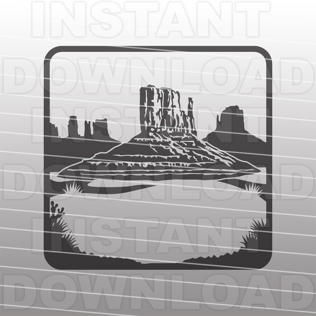 Southwest Desert Mountain Scene SVG File,southwest SVG Design -vector ...