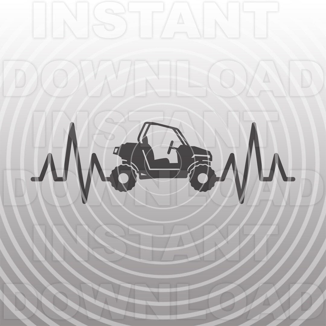 ATV Quad Heartbeat Pulse EKG Strip SVG File,side by Side Atv Svg ...