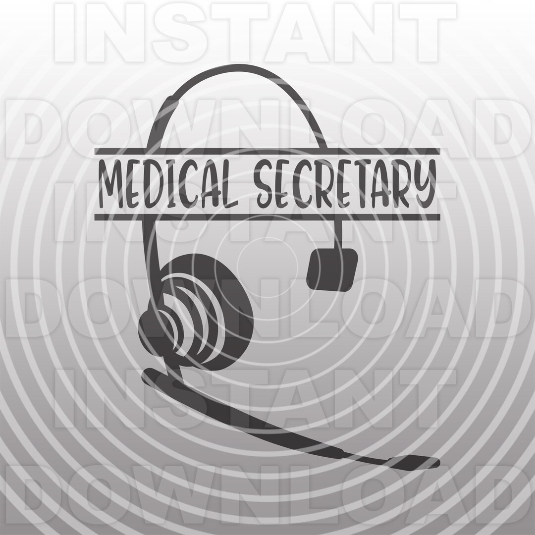 Medical Secretary With Telephone Headset SVG File,medical Receptionist ...