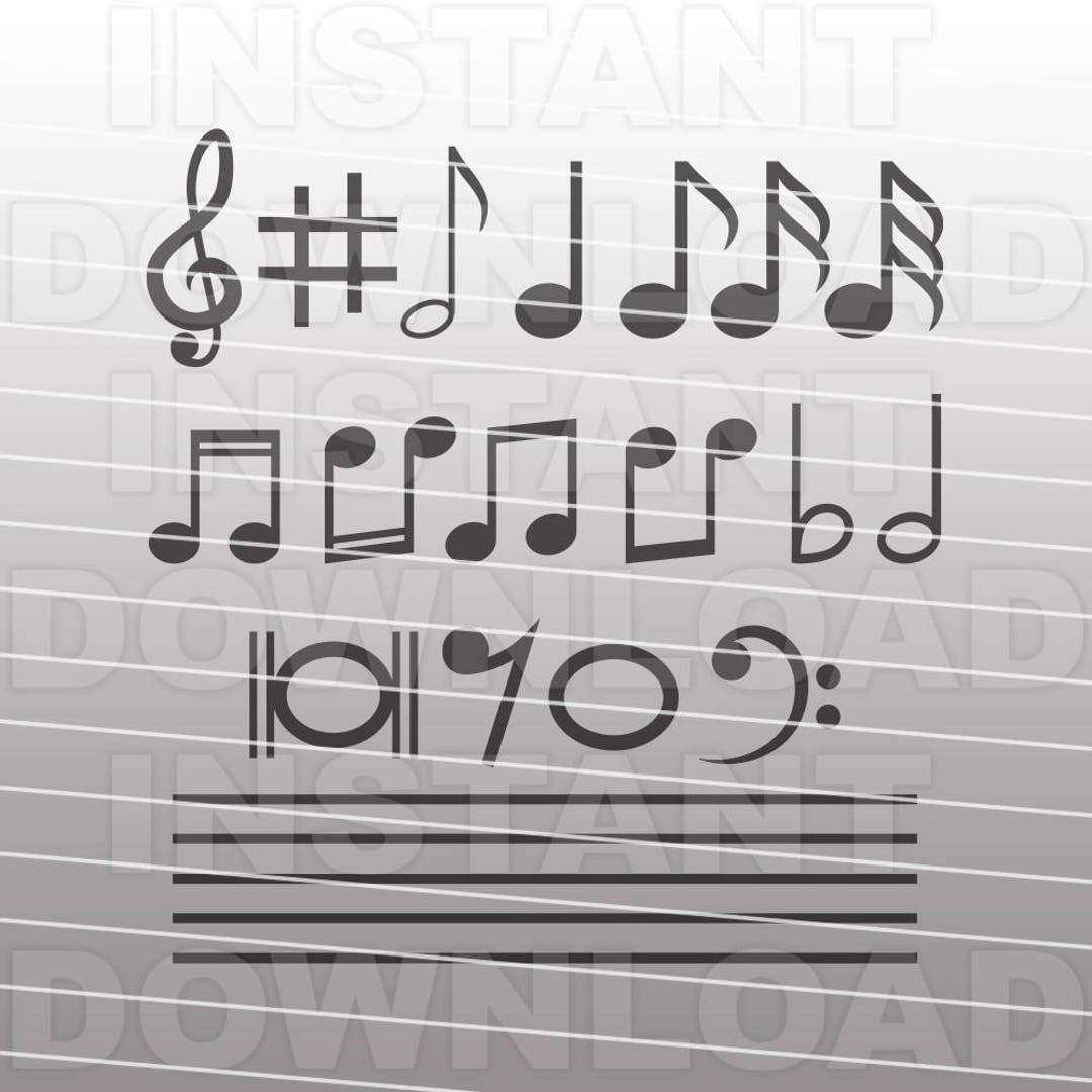 Music Notes SVG File,marching Band SVG -personal & Commercial Use ...