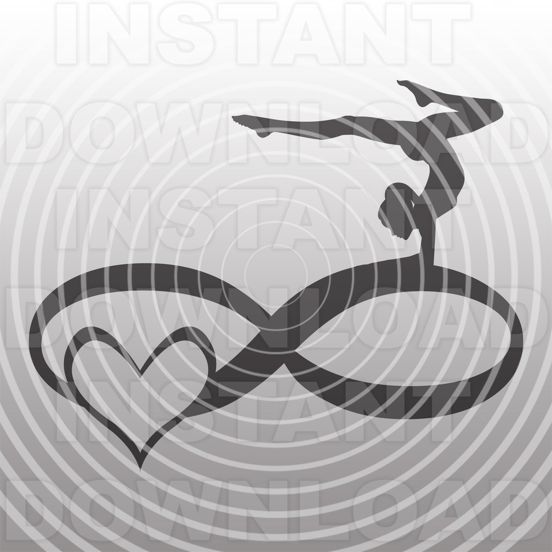 Infinity Love Gymnastics SVG File,gymnast SVG Design -commercial ...