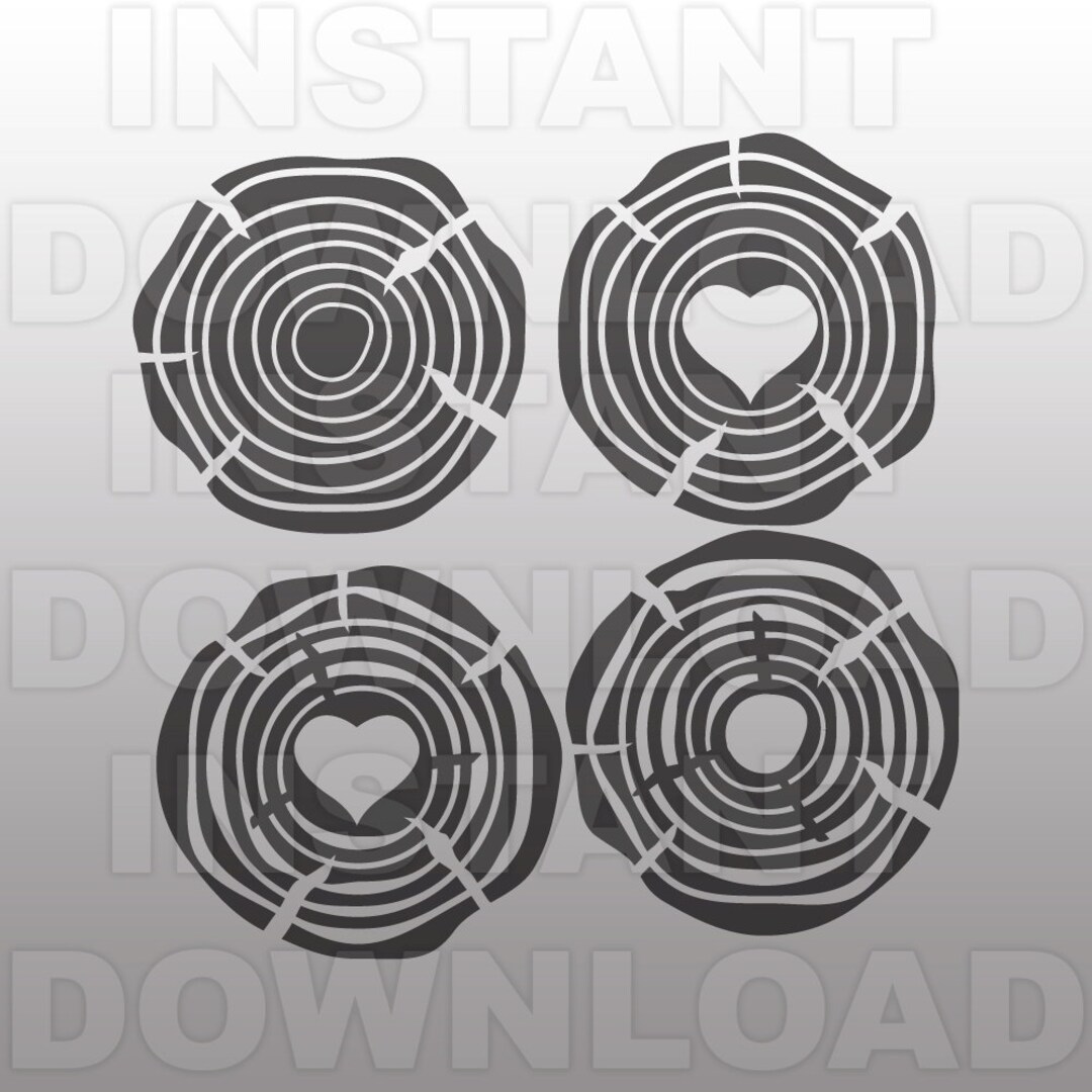 Tree Rings SVG File,log Svg,tree Growth Rings SVG File -commercial ...