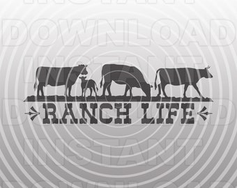 Cattle Ranch Scene Svg - Etsy