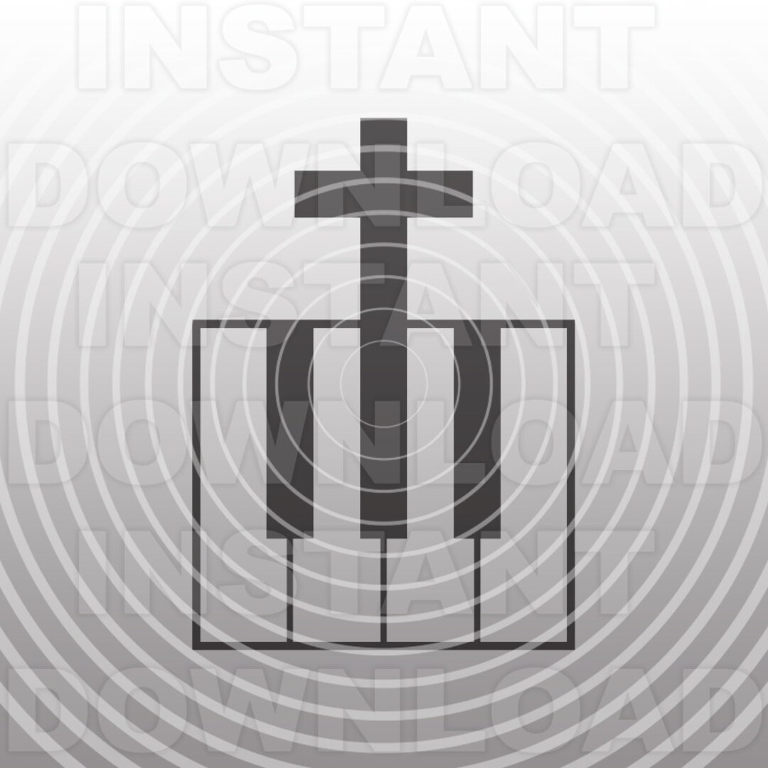 Piano Keyboard Cross SVG File,praise Band Svg,christian Church Musician ...