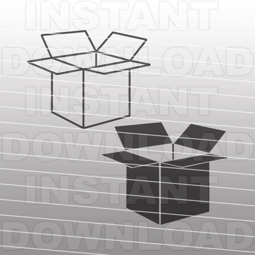Moving Box SVG File,shipping Box Svg,gift Box SVG -commercial ...