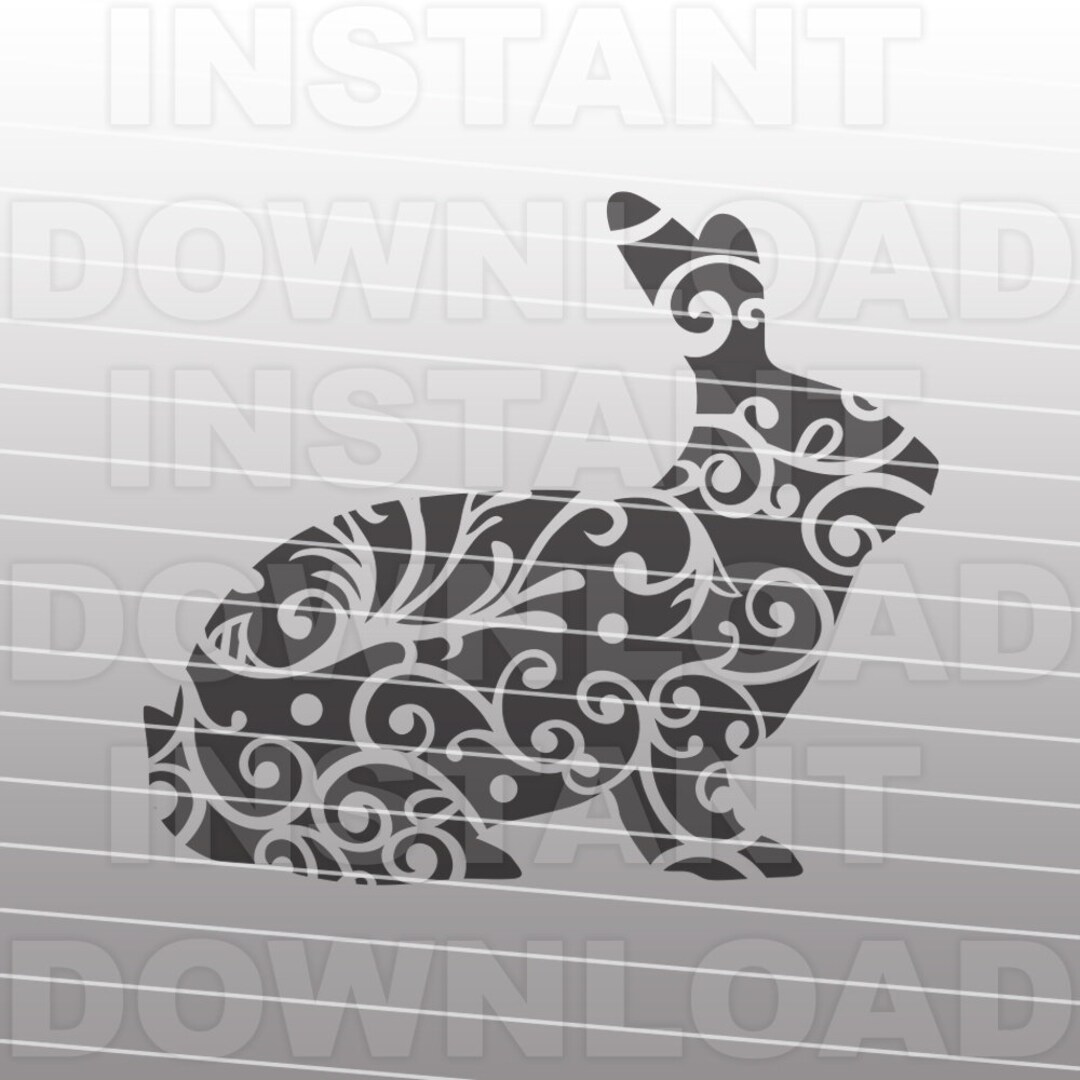 Fancy Decorative Ornate Show Rabbit SVG File,stock Show SVG -commercial ...