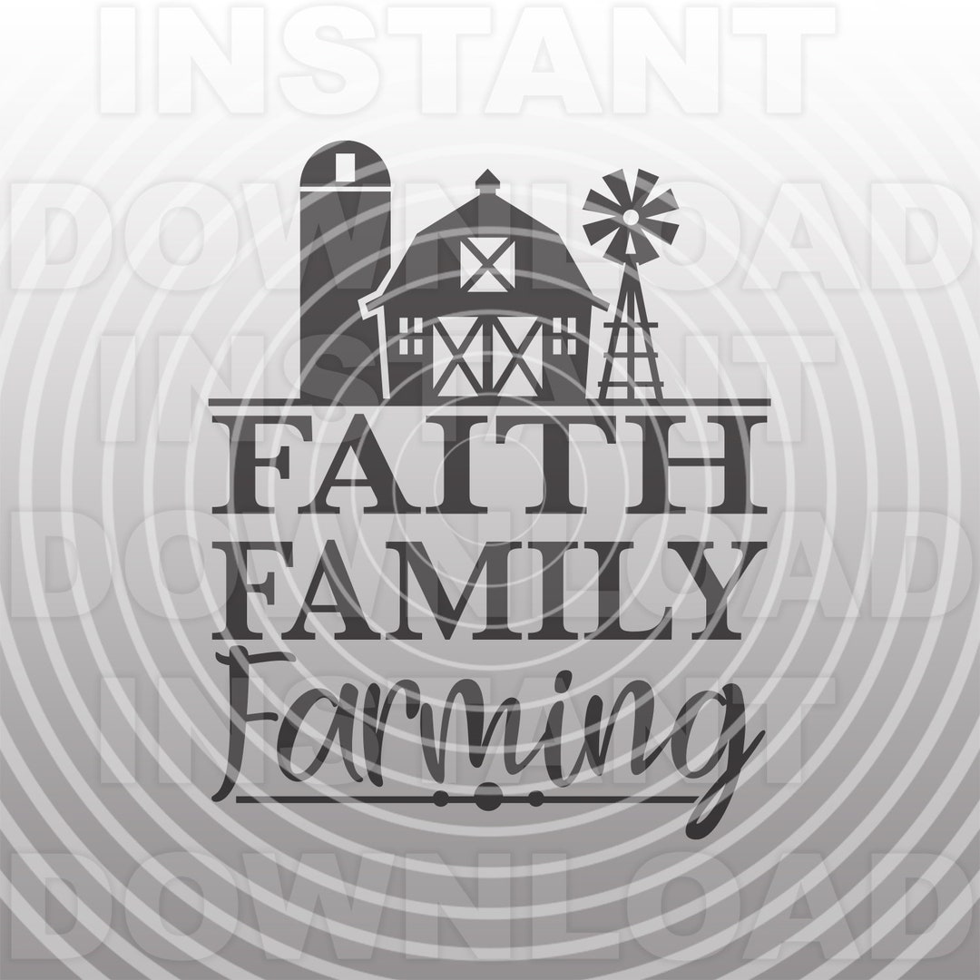Barn SVG File,barnyard Svg,faith Family Farming Svg,farm Svg -vector ...
