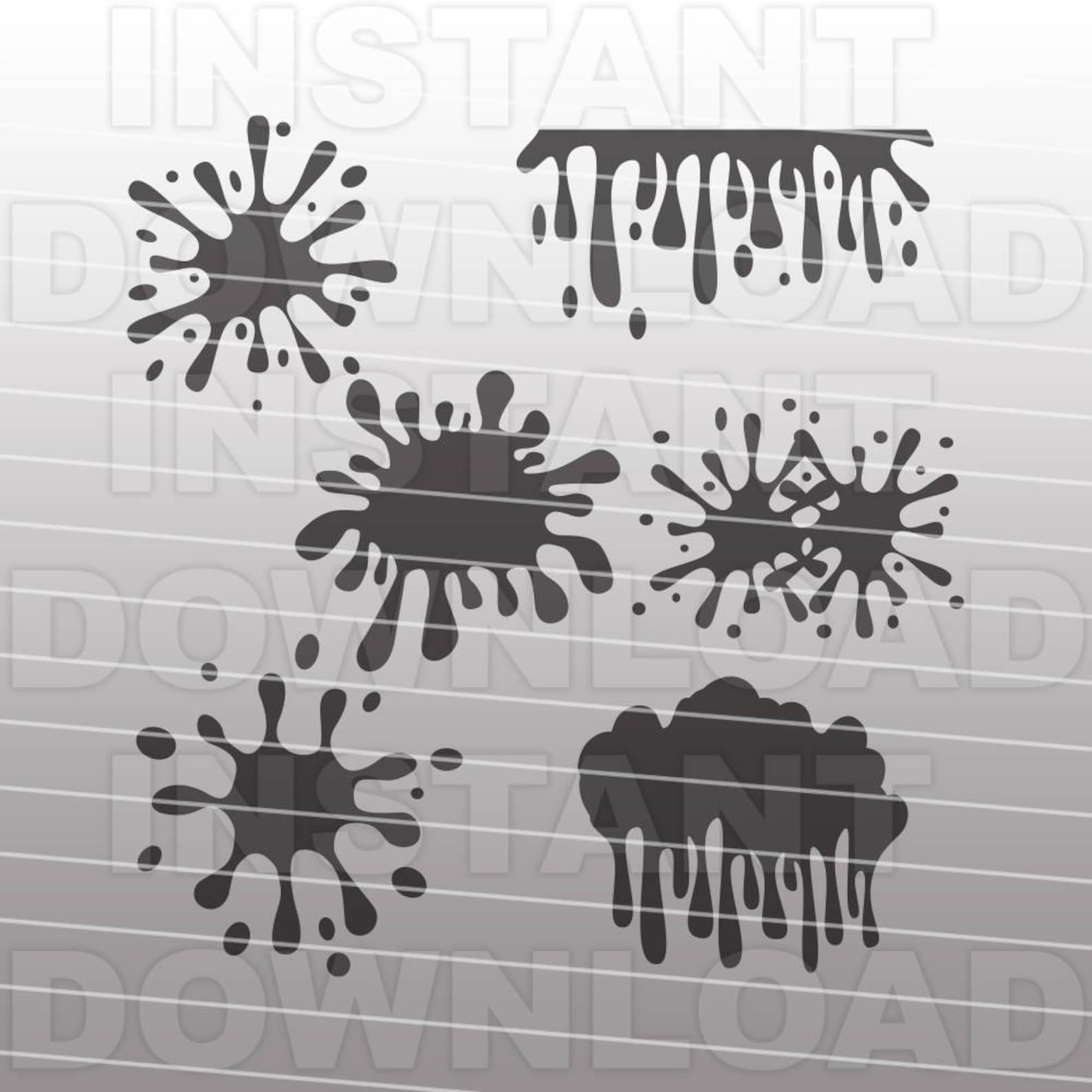 Splash SVG File Splat SVG File Splatter SVG File commercial & Personal ...