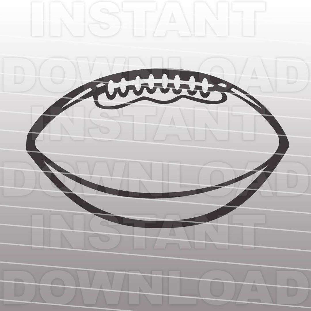 Football Outline SVG File - Vector Art - Commercial & Personal Use ...