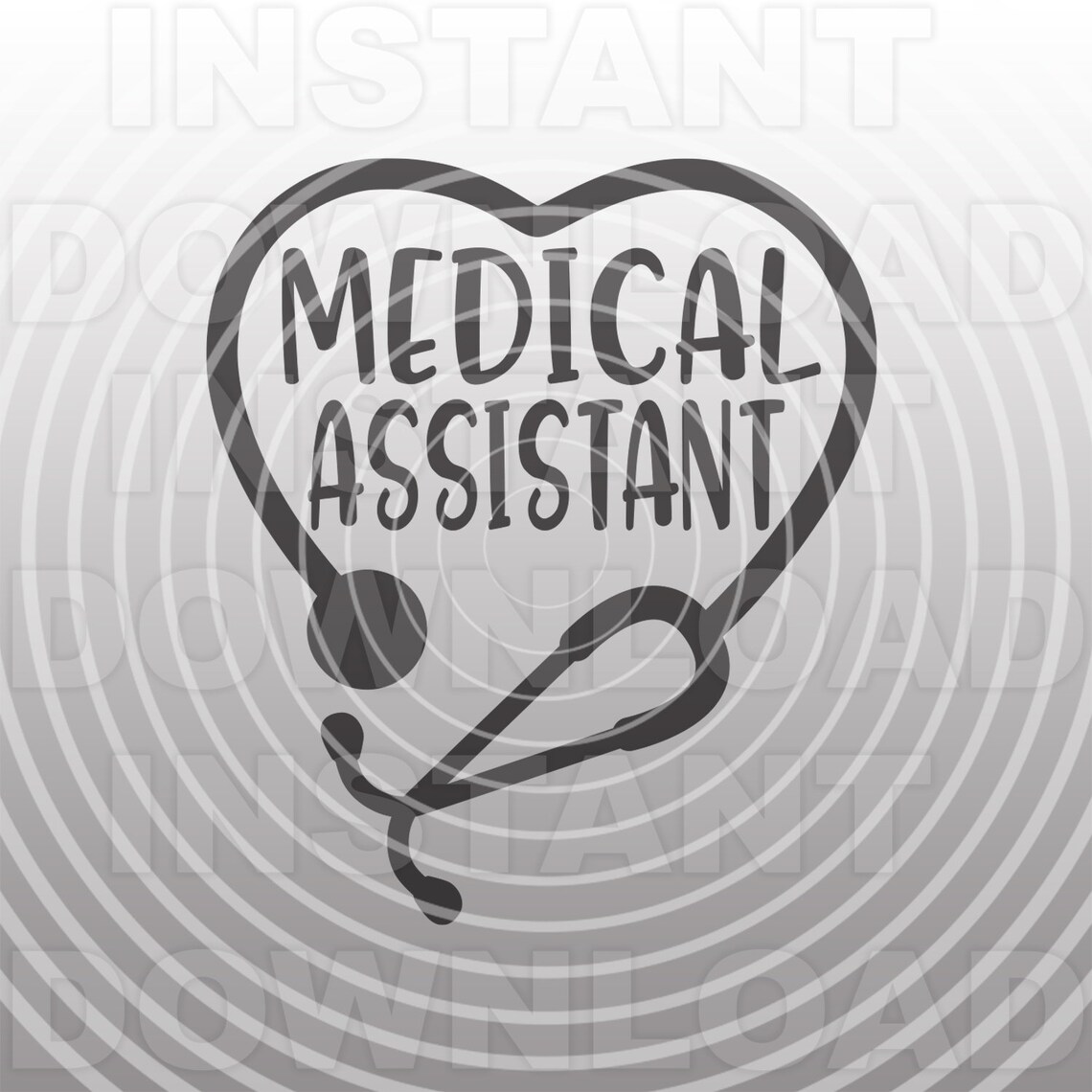 Medical Assistant SVG File,stethoscope Heart SVG File -commercial ...
