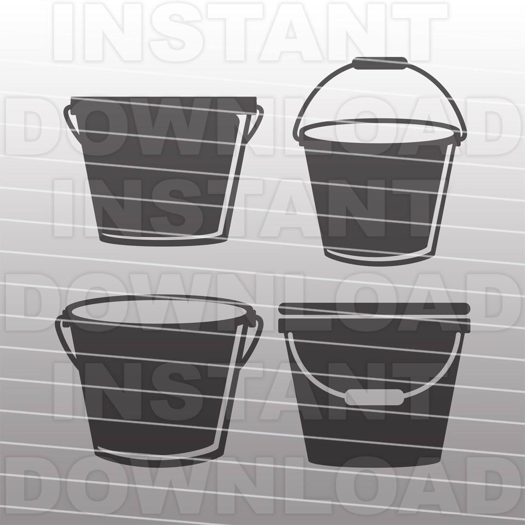 Household Bucket With Handle SVG File,housecleaning Bucket Svg,beach ...
