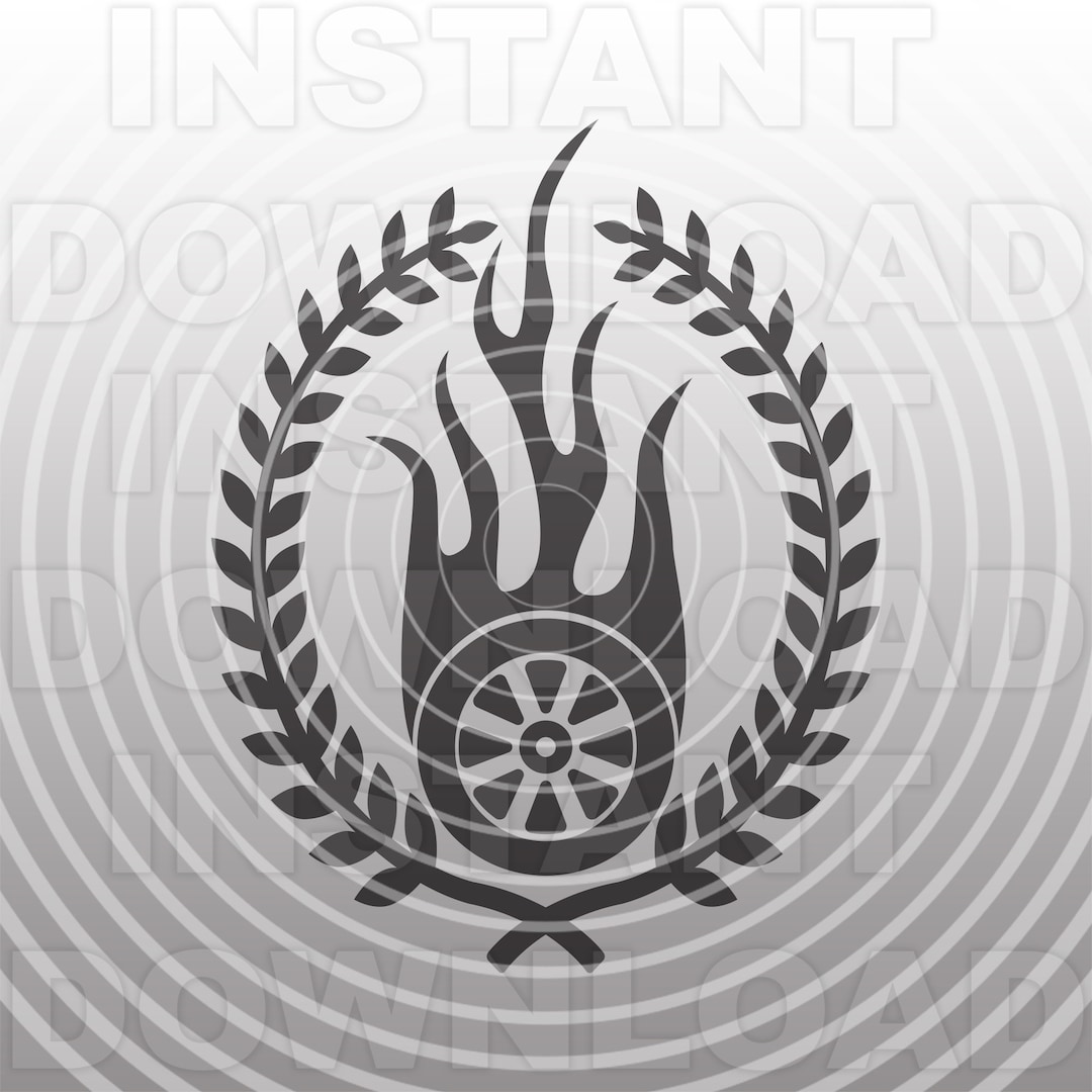 Flaming Racing Tire With Laurel Wreath SVG Filecar Racing SVG - Etsy