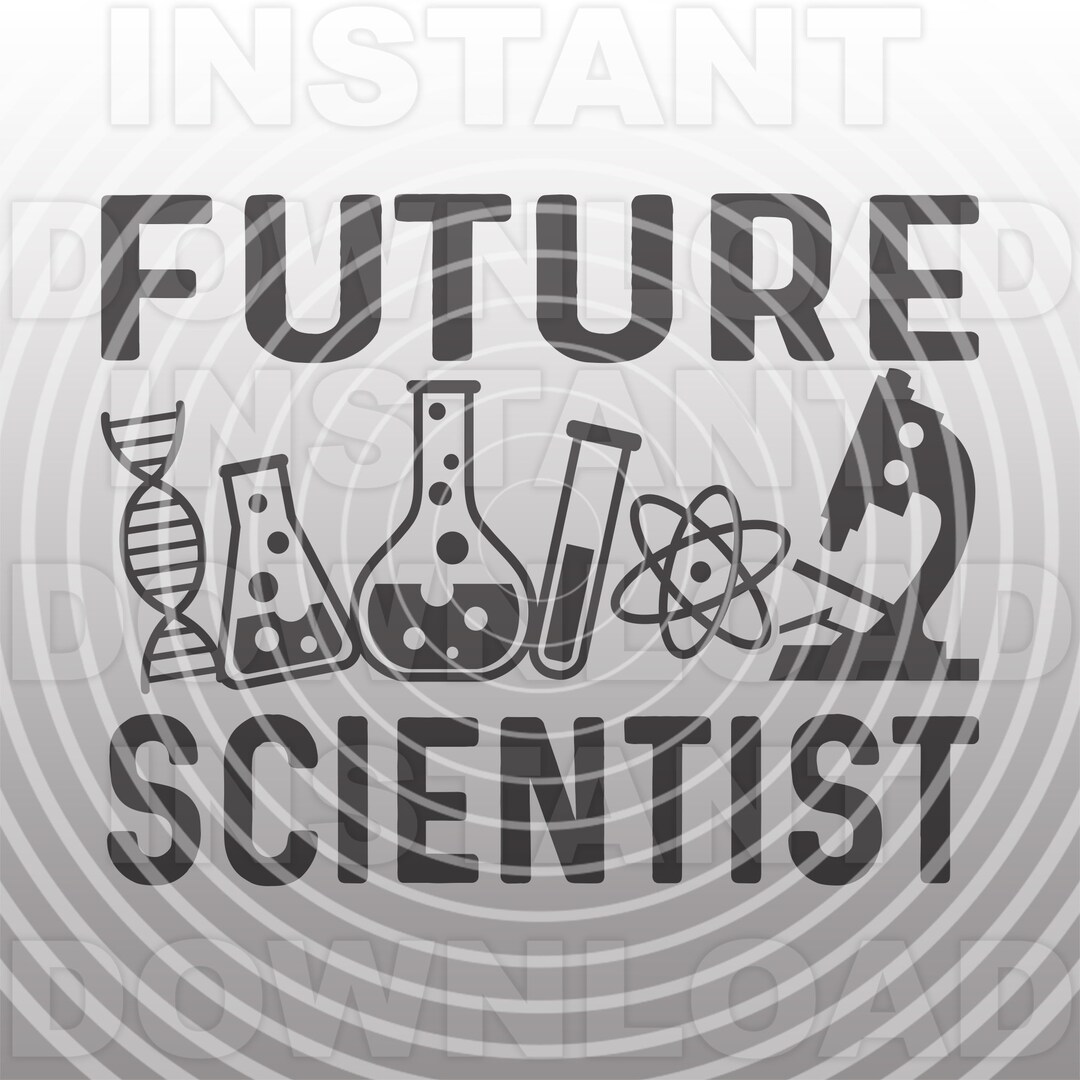 Future Scientist With Chemistry Set Test Tubes and Microscope SVG File ...