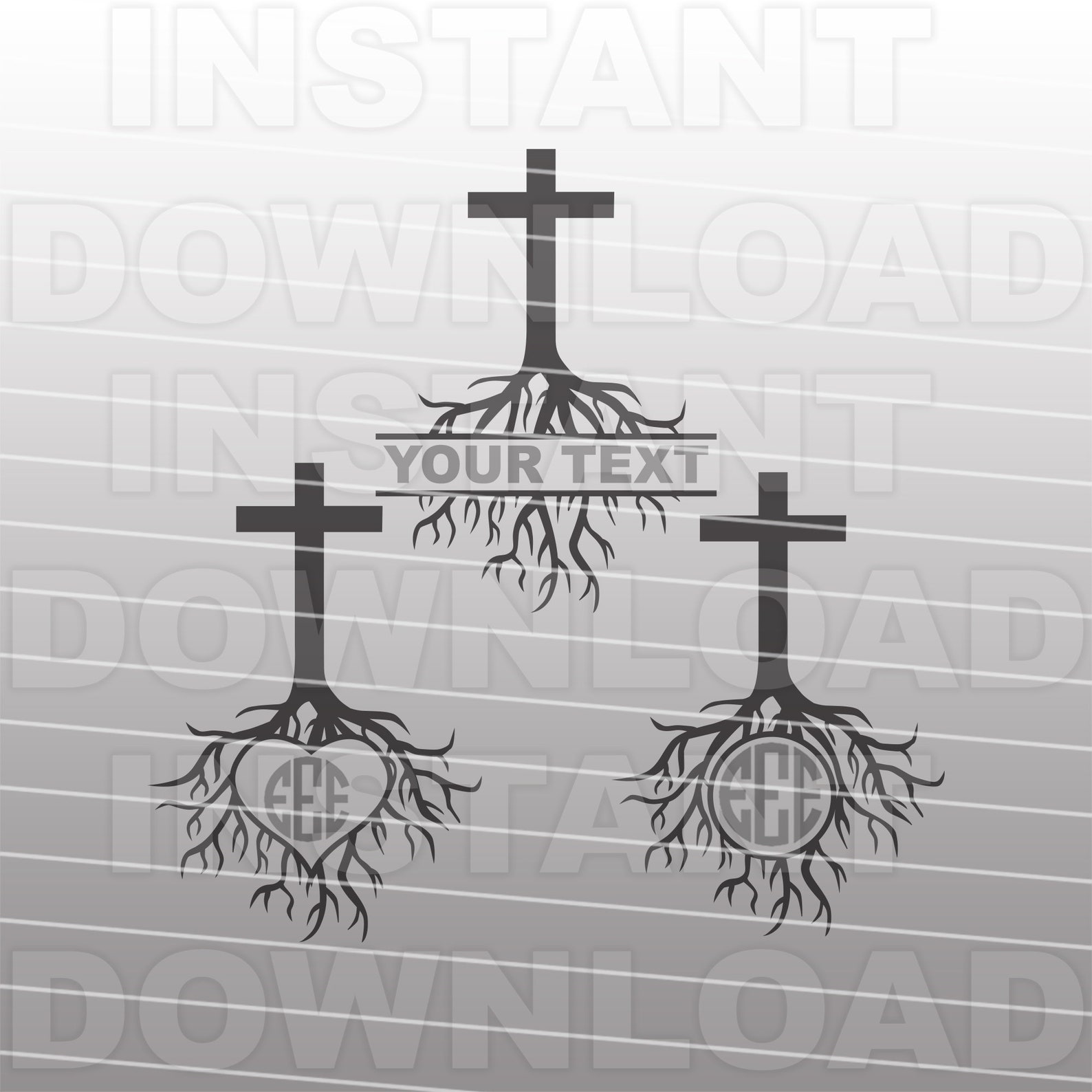 Chrisitan Cross With Tree Roots SVG Filechurch Sunday School - Etsy