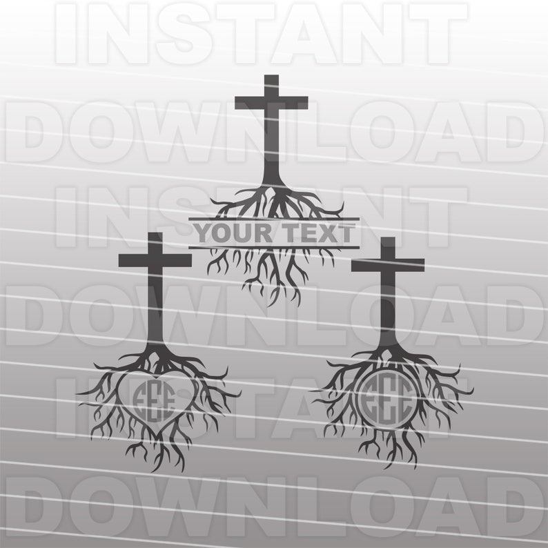 Chrisitan Cross With Tree Roots SVG Filechurch Sunday School - Etsy