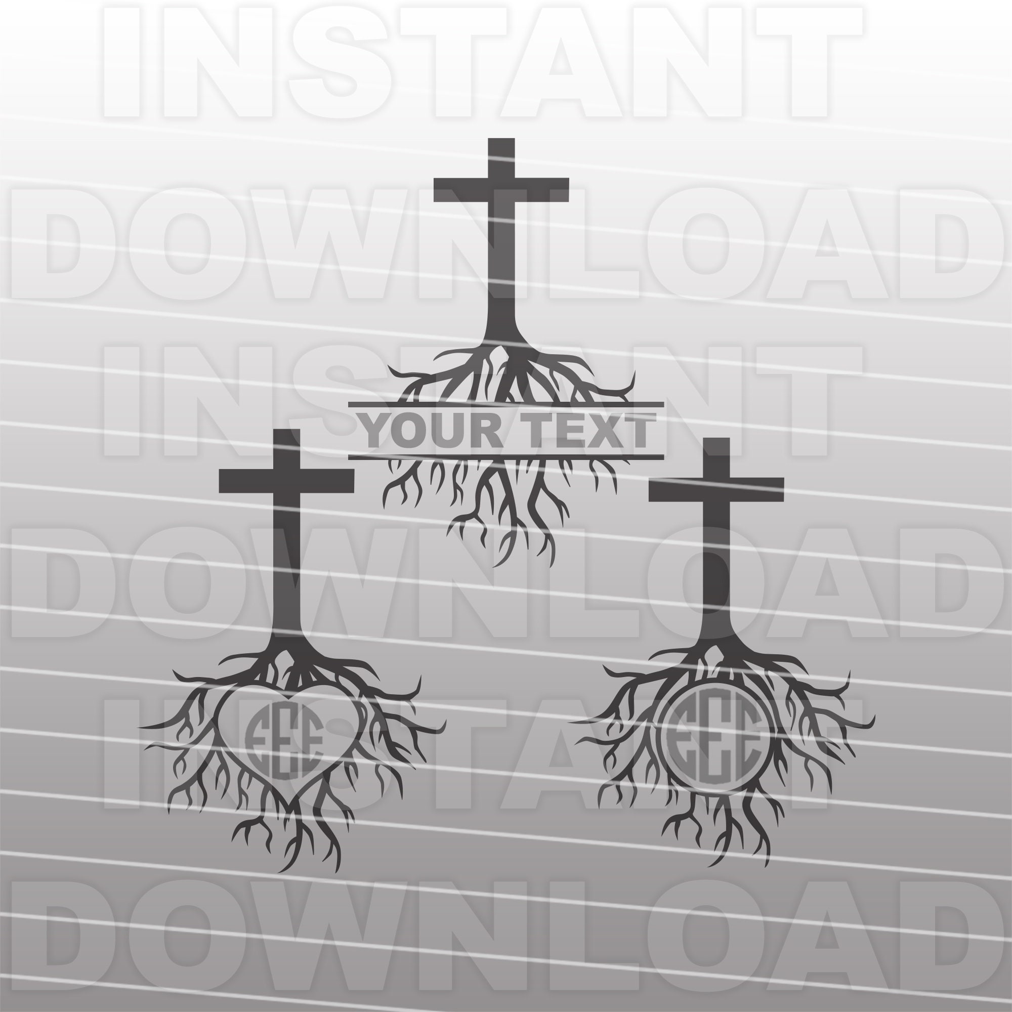 Chrisitan Cross With Tree Roots SVG Filechurch Sunday School - Etsy