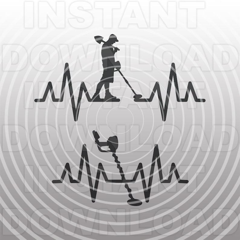 Heartbeat EKG Pulse Metal Detector SVG Filemetal Detectorist - Etsy