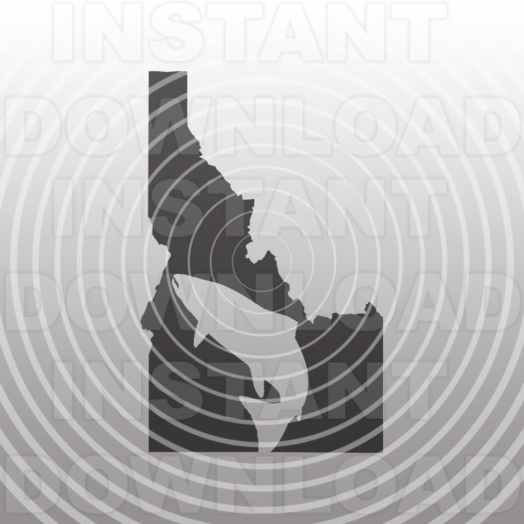 Idaho SVG File,idaho Salmon Fishing Svg,fisherman Svg -vector Art ...