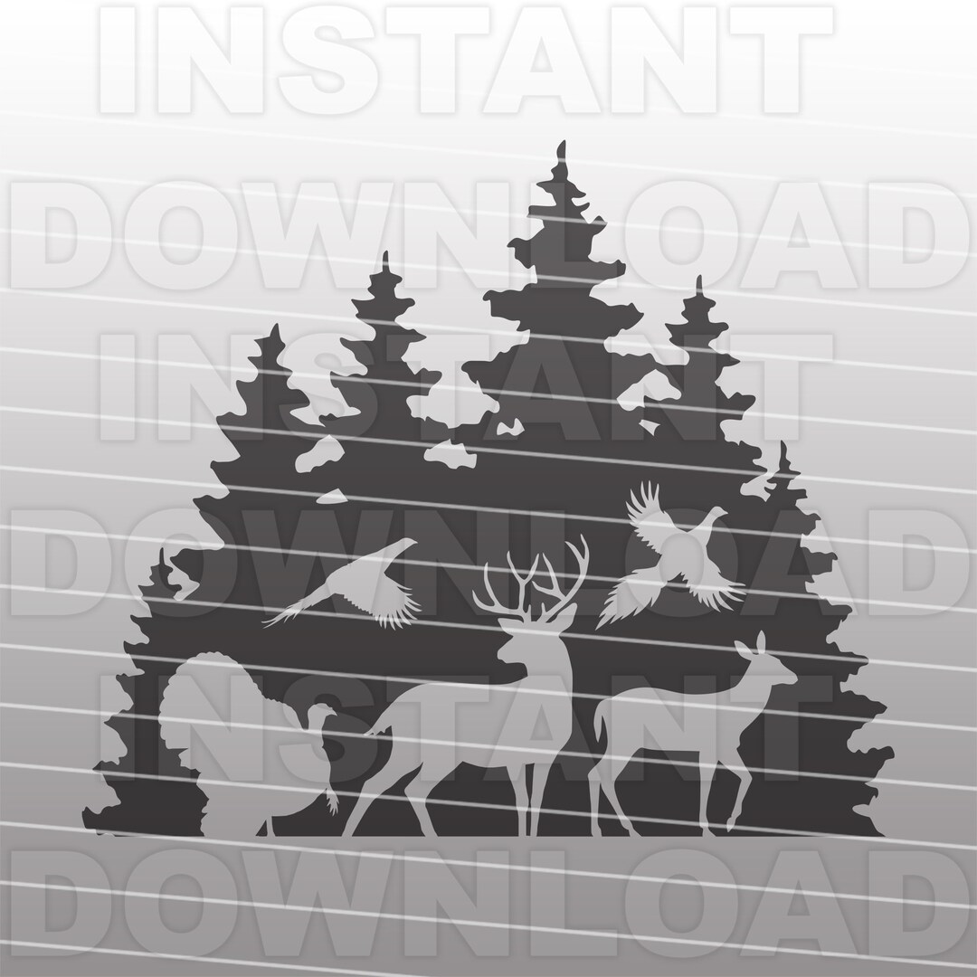 Hunting Scene Svg,turkey Hunting SVG File,deer Hunting Svg,pheasant ...