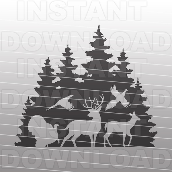 Hunting Scene Svg - Etsy