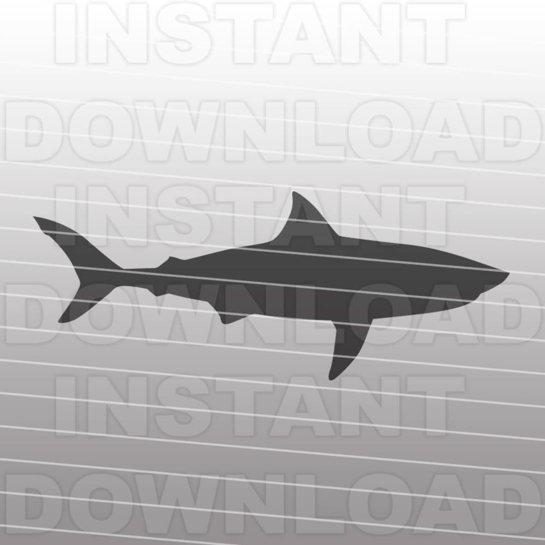 Shark SVG File Cutting Template-vector Clip Art for Commercial ...