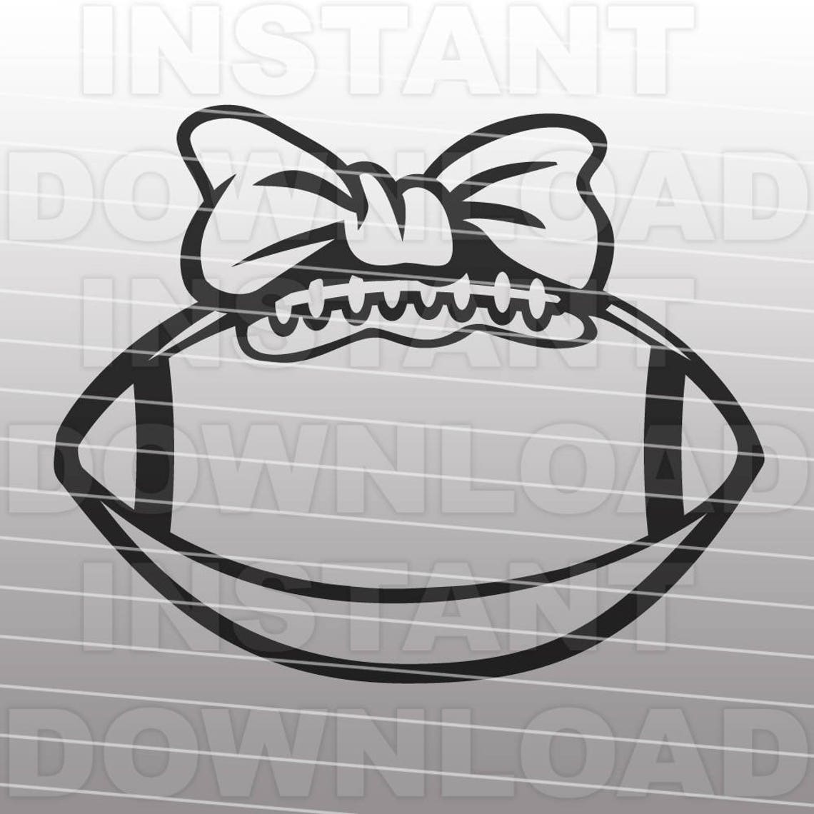 Football Bow SVG File Cutting Template-clip Art for Commercial and ...