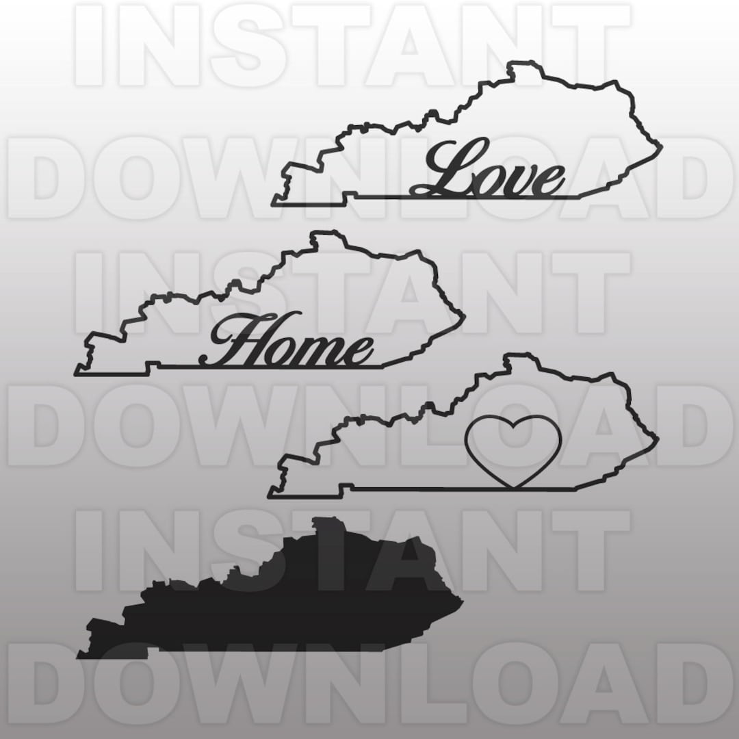 Kentucky SVG File - Kentucky Outline SVG File - Vector Clip Art for ...
